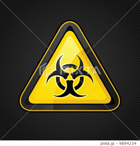 Hazard warning triangle biohazard signのイラスト素材 [9894234] - PIXTA