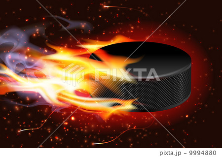 Hockey Puck On Fireのイラスト素材 [9994880] - PIXTA