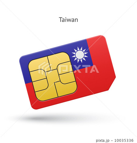 Taiwan mobile phone sim card with flag.のイラスト素材 [10035336] - PIXTA