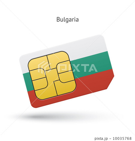 Bulgaria mobile phone sim card with flag.のイラスト素材 [10035768] - PIXTA