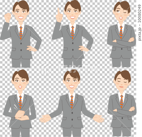 Male salaryman pose set - Stock Illustration [10080249] - PIXTA