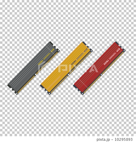 Set of DDR3 memory modules のイラスト素材 [10295893] - PIXTA