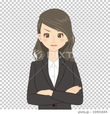 OL staff receptionist arms angry - Stock Illustration [10401684] - PIXTA