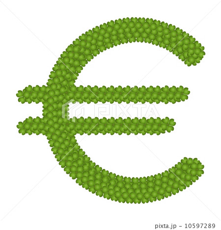 A Four Leaf Clove of Euro Symbolのイラスト素材 [10597289] - PIXTA