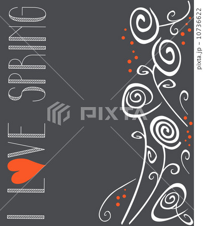 I love spring blackboard backgroundのイラスト素材 [10736622] - PIXTA