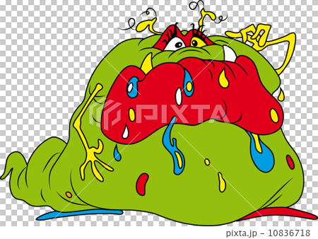 Vector illustration of ugly fat bacteria - Stock Illustration [10836718 ...