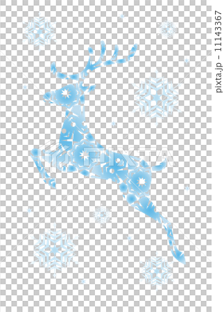 Reindeer and snowflake - Stock Illustration [11143367] - PIXTA
