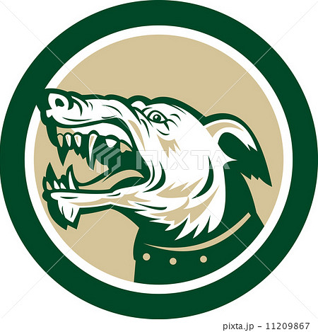 Snarling Dog Side View