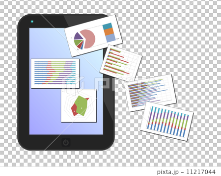 Tablet and graph - Stock Illustration [11217044] - PIXTA