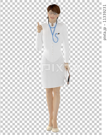 Women doctor whole body to wink - Stock Illustration [11339231] - PIXTA