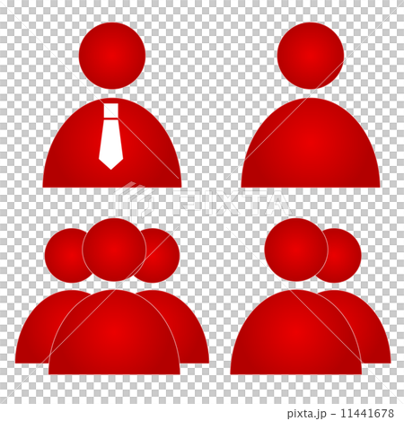 Red users icons - Stock Illustration [11441678] - PIXTA