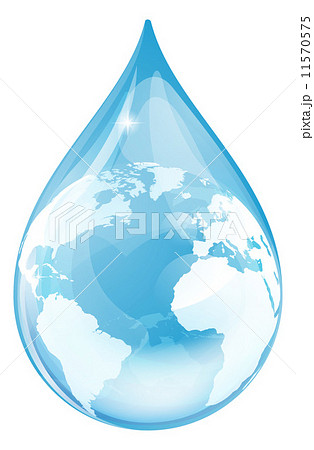 Water drop globeのイラスト素材 [11570575] - PIXTA