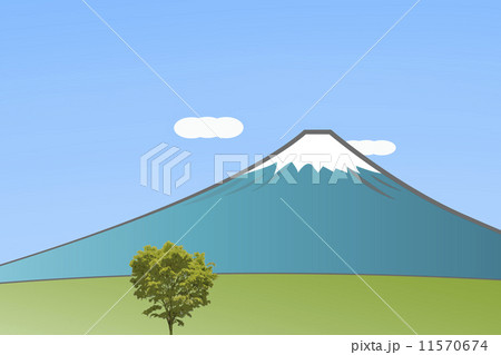 富士山のイラスト素材 [11570674] - PIXTA