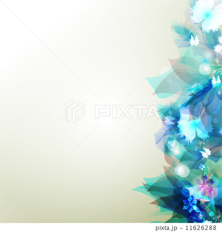 Tender background with blue abstract flowerのイラスト素材 [11626288] - PIXTA