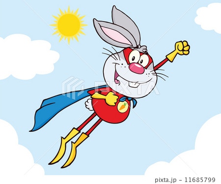 Superhero Cartoon Characters Flying