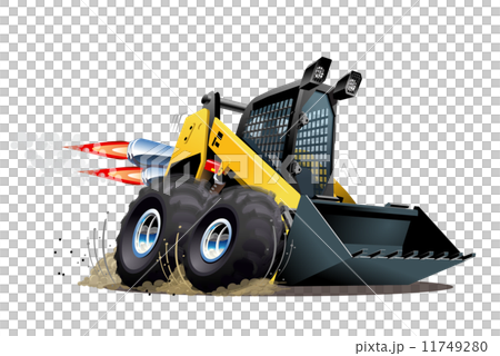 Vector Cartoon Skid Steer - Stock Illustration [11749280] - PIXTA