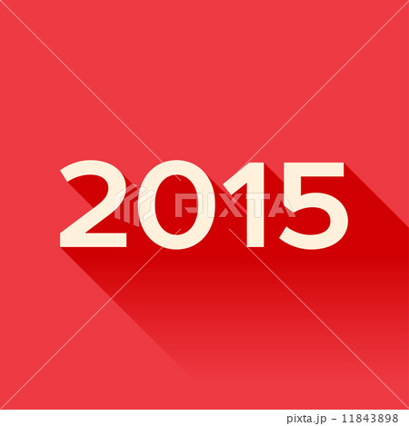 2015 year sign with long shadowのイラスト素材 [11843898] - PIXTA