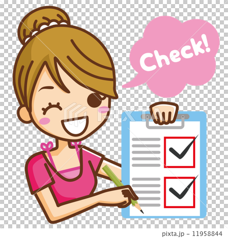 女性 チェックのイラスト素材 [11958844] - PIXTA