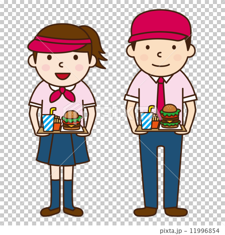 Fast food store staff - Stock Illustration [11996854] - PIXTA