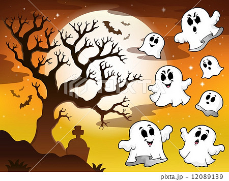 Spooky tree topic image 2のイラスト素材 [12089139] - PIXTA