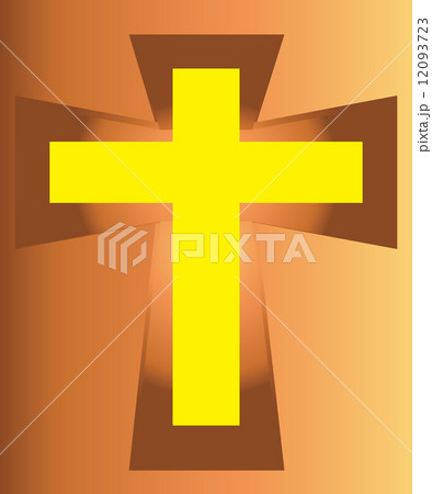 Yellow Jesus Cross on Crossのイラスト素材 [12093723] - PIXTA