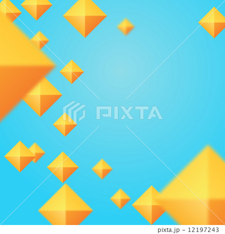 Abstract Orange Square On A Blue Backgroundのイラスト素材 [12197243] - PIXTA