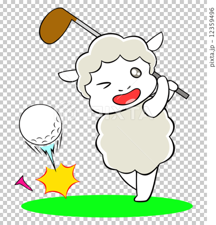 Golf sheep - Stock Illustration [12359496] - PIXTA