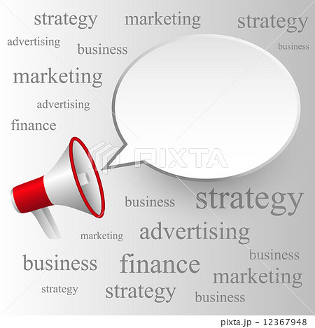 red megaphone with communication bubble のイラスト素材 [12367948] - PIXTA
