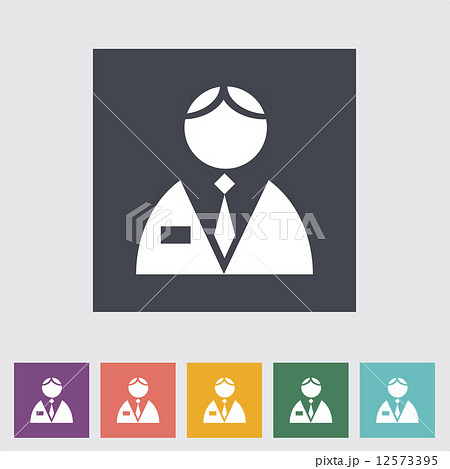 Person single flat icon.のイラスト素材 [12573395] - PIXTA