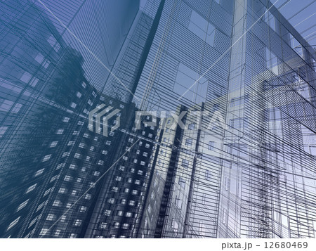 abstract architectural backgroundのイラスト素材 [12680469] - PIXTA