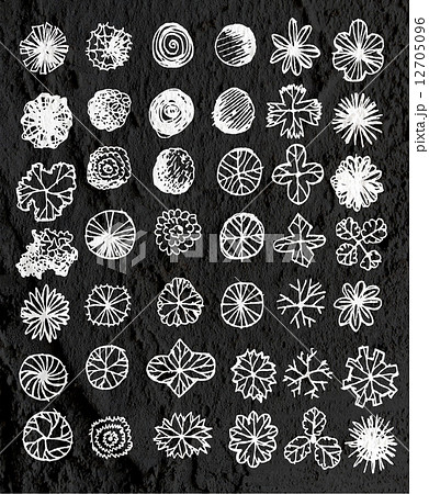 Trees top view for architecture landscape...のイラスト素材 [12705096] - PIXTA