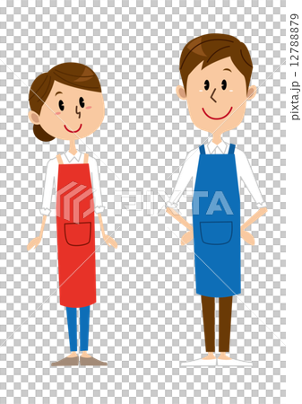 Helper male and female - Stock Illustration [12788879] - PIXTA