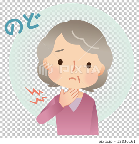 Female symptoms of the common cold Elderly - Stock Illustration ...