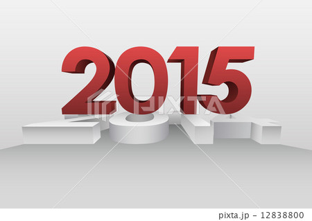 Red 2015 graphic on white backgroundのイラスト素材 [12838800] - PIXTA