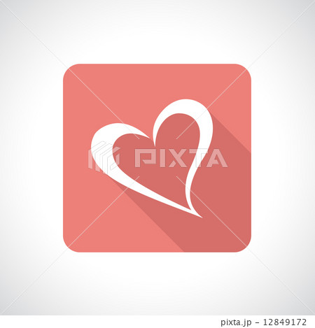 Heart icon with shadow.のイラスト素材 [12849172] - PIXTA
