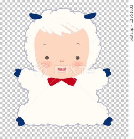 Sheep-kun blue version - Stock Illustration [12951632] - PIXTA