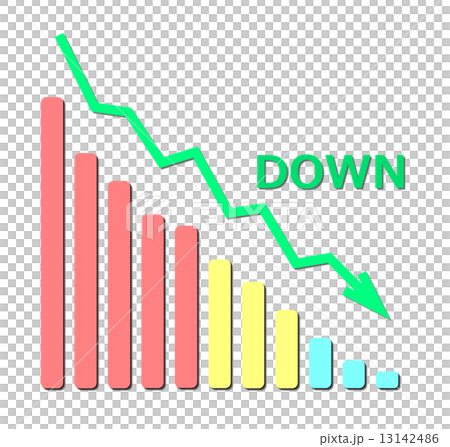 Graph going down - Stock Illustration [13142486] - PIXTA