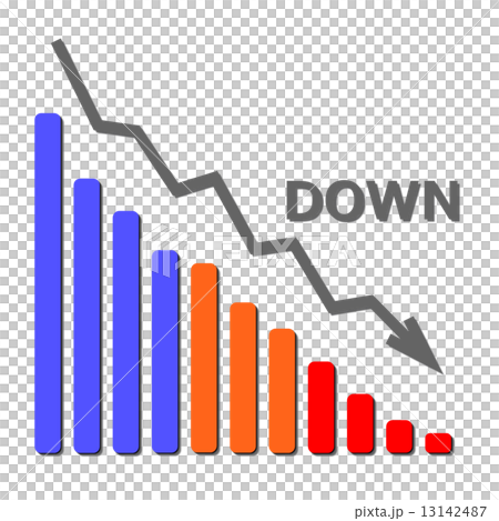 Graph going down - Stock Illustration [13142487] - PIXTA