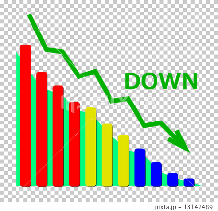 Graph going down - Stock Illustration [13142489] - PIXTA
