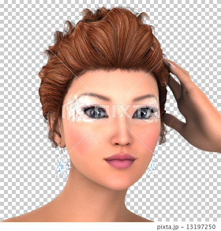 Female face up - Stock Illustration [13197250] - PIXTA