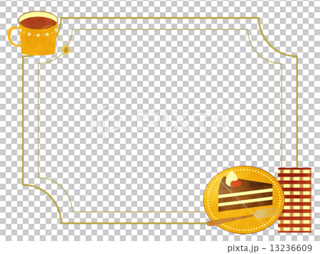 Tea time frame - Stock Illustration [13236609] - PIXTA