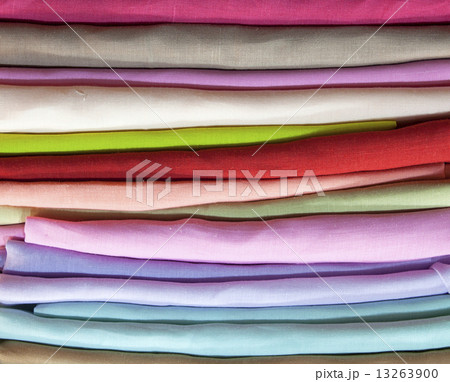 Colorful cotton fabricの写真素材 [13263900] - PIXTA