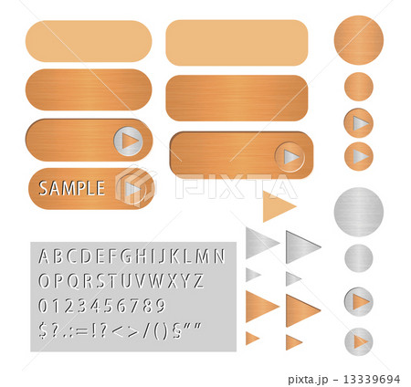 vector buttons polished copperのイラスト素材 [13339694] - PIXTA