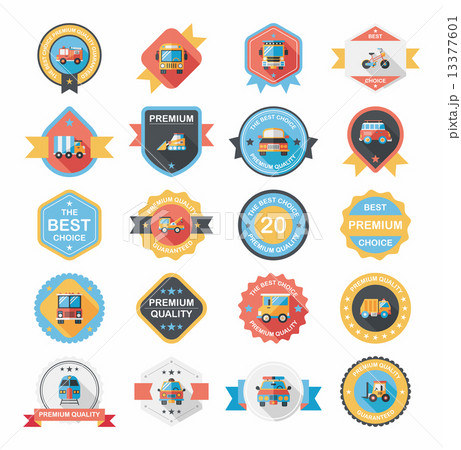 Transportation badge flat design background...のイラスト素材 [13377601] - PIXTA