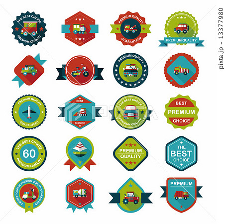Transportation badge flat design background...のイラスト素材 [13377980] - PIXTA