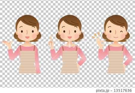 Female housewife expression set - Stock Illustration [13517636] - PIXTA