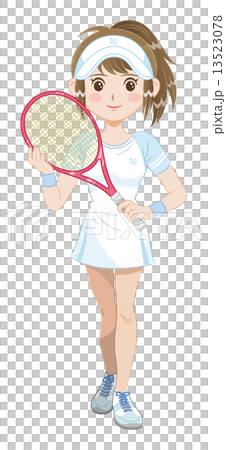 Tennis girl - Stock Illustration [13523078] - PIXTA