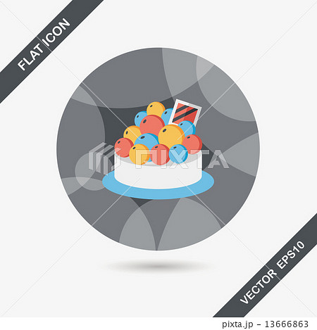 fruit tart flat icon with long shadow,eps10のイラスト素材 [13666863] - PIXTA