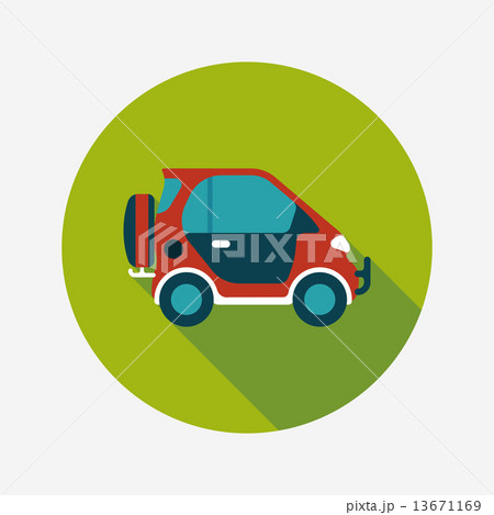 Transportation Sports Utility Vehicle flat icon...のイラスト素材 [13671169 ...
