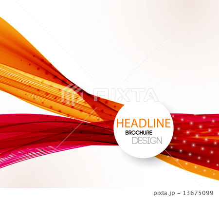 Abstract curved lines background. Template...のイラスト素材 [13675099] - PIXTA
